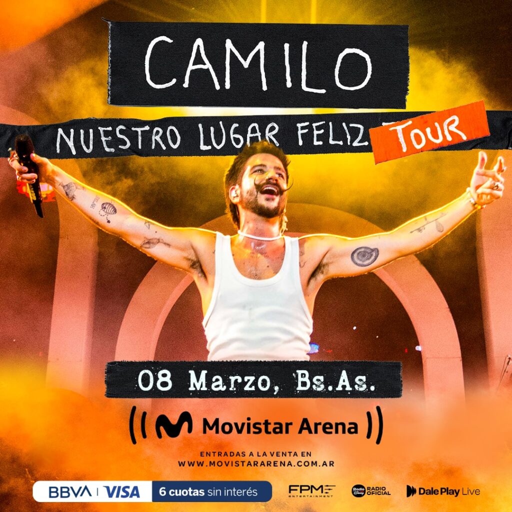 BBVA anuncia la preventa de entradas para ver a Camilo en Buenos Aires